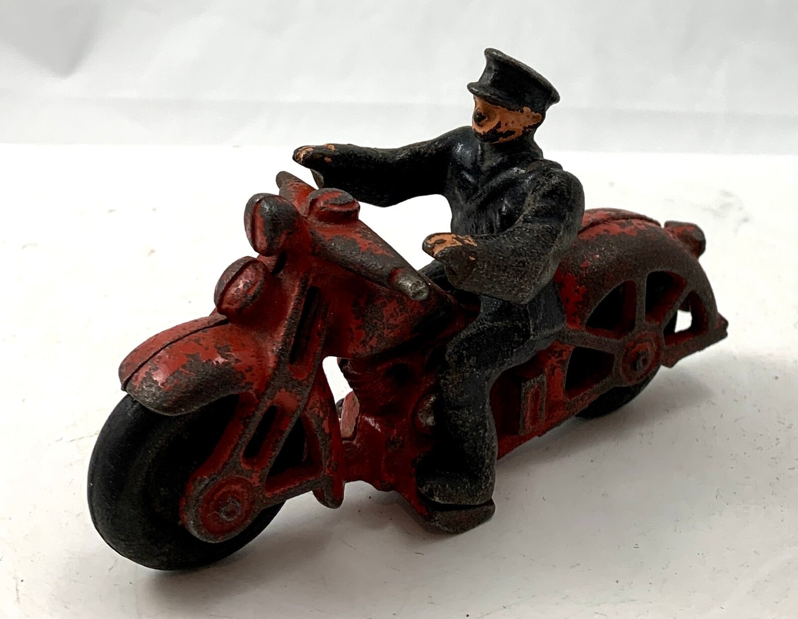 Hubley Cast Iron Motorcycle Cop Original Red Paint - Etsy