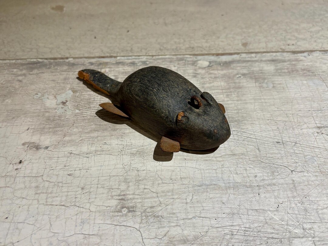 Vintage Small Hand-carved Beaver Fishing Decoy - Etsy