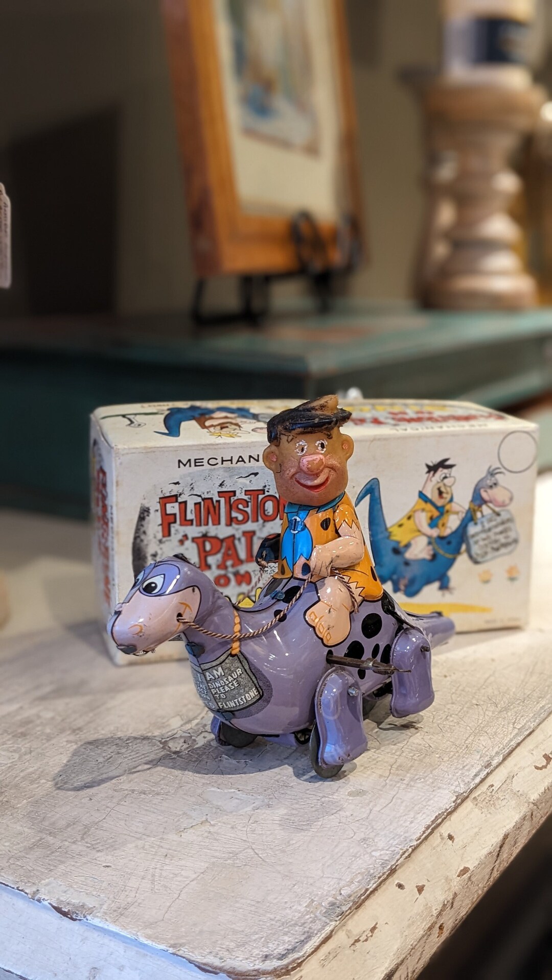 Vintage Marx Linmar Flintstone Pals on Dino Wind up Toy With Original Box Working Condition Collectable Rare TV Decor Etsy Canada