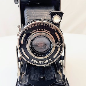 Vintage 1930's Prontor II Folding Camera, Photograph, Black and White ...