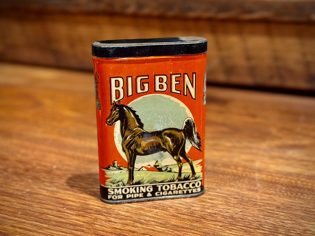 Vintage Big Ben Pocket Sized Tobacco Tin With Union Sticker - Etsy