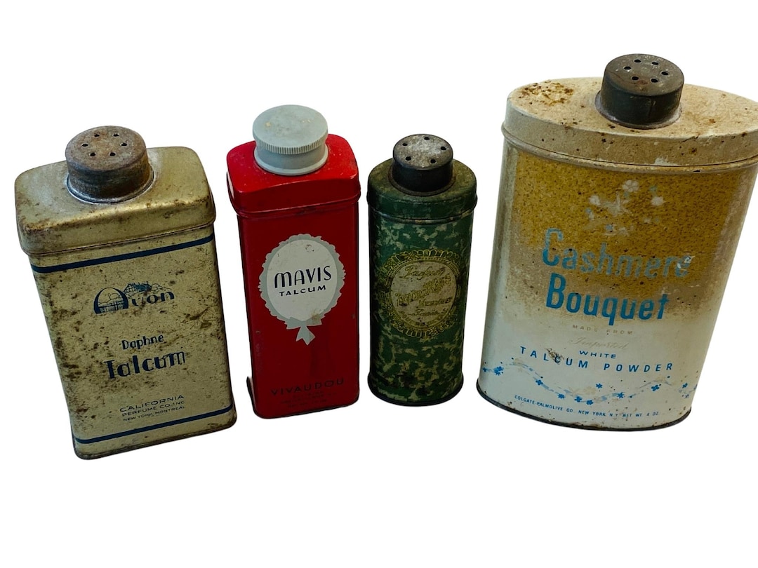 Vintage Talcum Powder Tins (set of 4) - Etsy