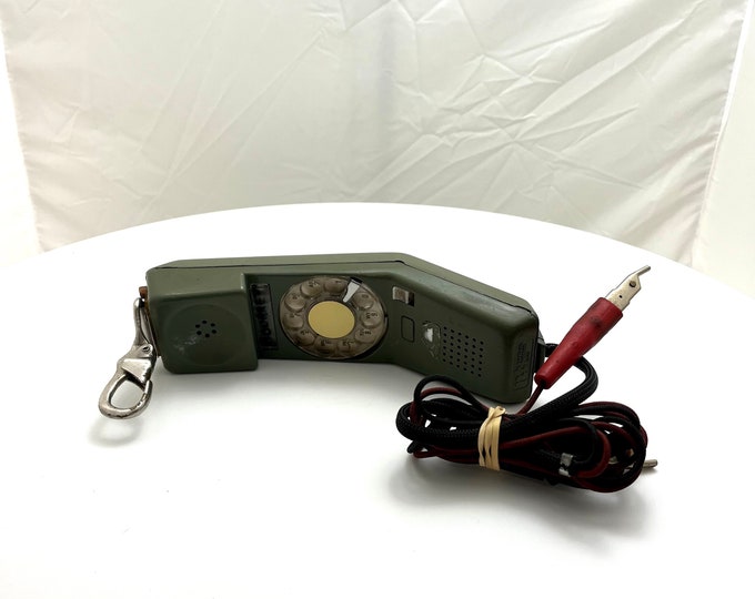 Vintage Green Northern Electric Telecom Lineman's Rotary Test Phone ...