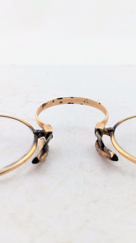 Antique Prince Nez 10K Gold Eye Glasses with Case, Co… - Gem