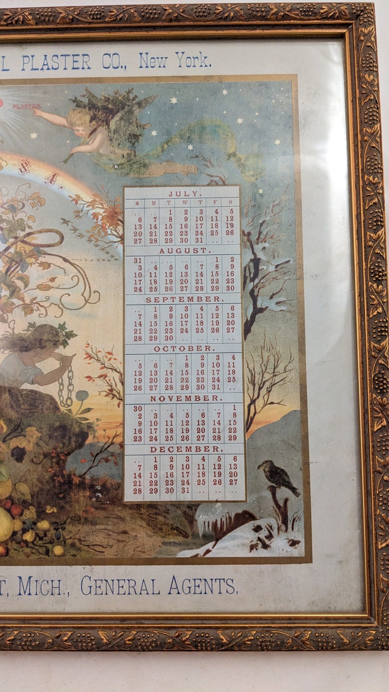 Empire Medical Plaster Calendar C.1884 - Etsy