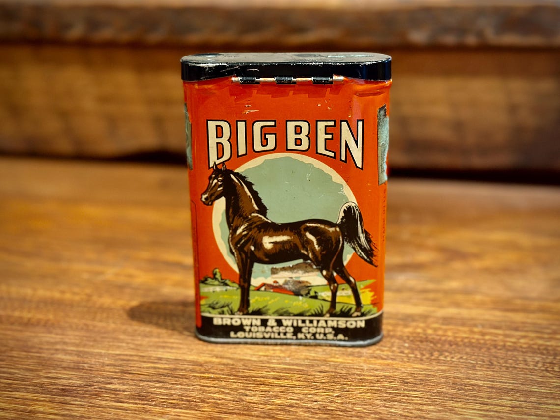 Vintage Big Ben Pocket Sized Tobacco Tin Without Union Sticker - Etsy