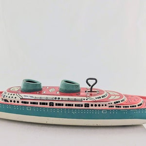 1940s Wolverine Tin Lithograph Wind up Ocean Liner Ship Toy - Etsy
