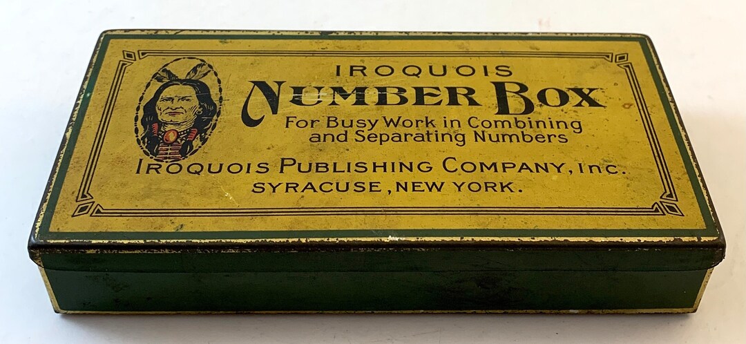 Vintage Iroquois Number Box With Original Contents C. 1920 - Etsy