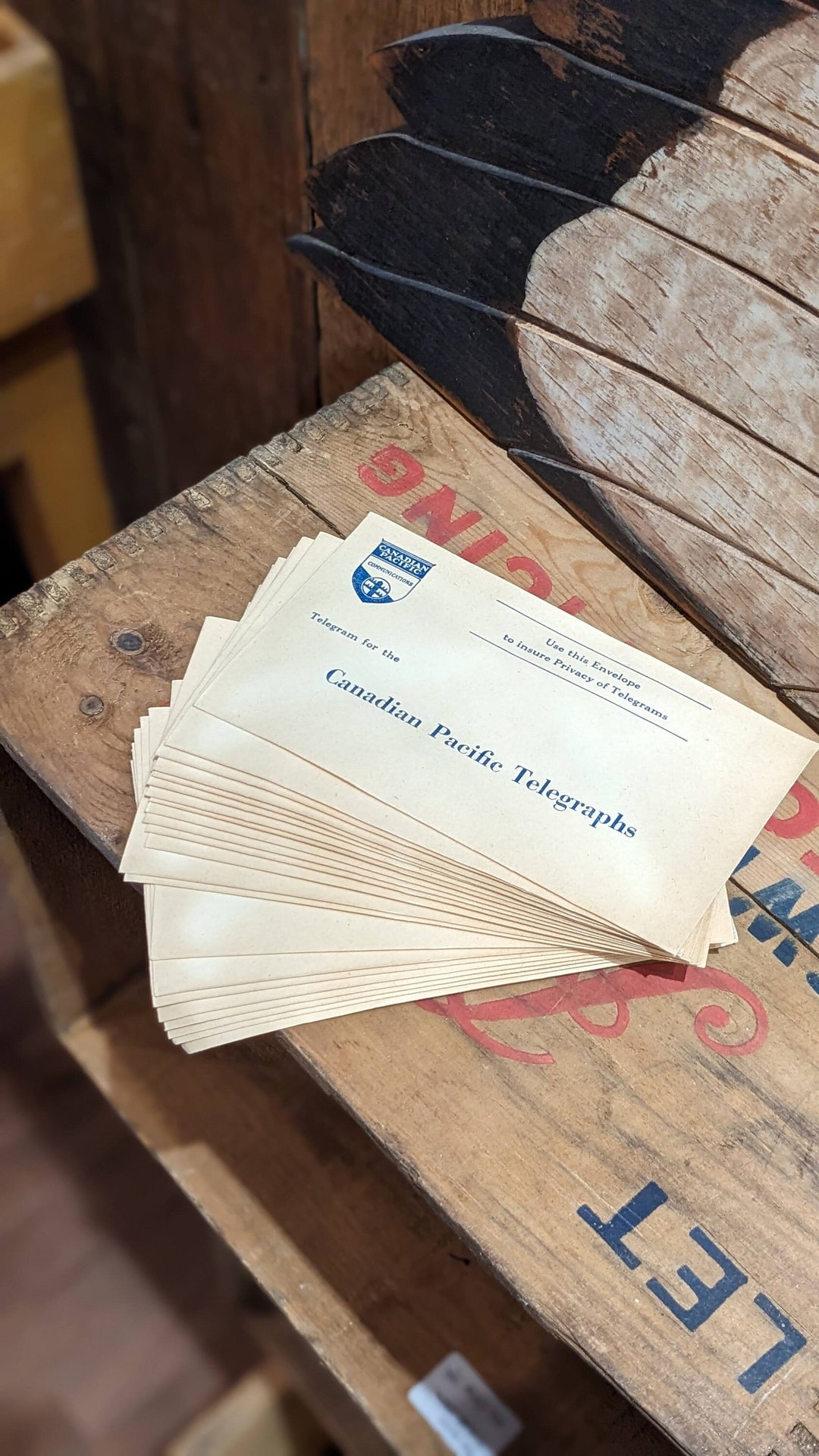 Vintage Canadian Pacific Telegram Envelopes - Railroadiana Collectible ...