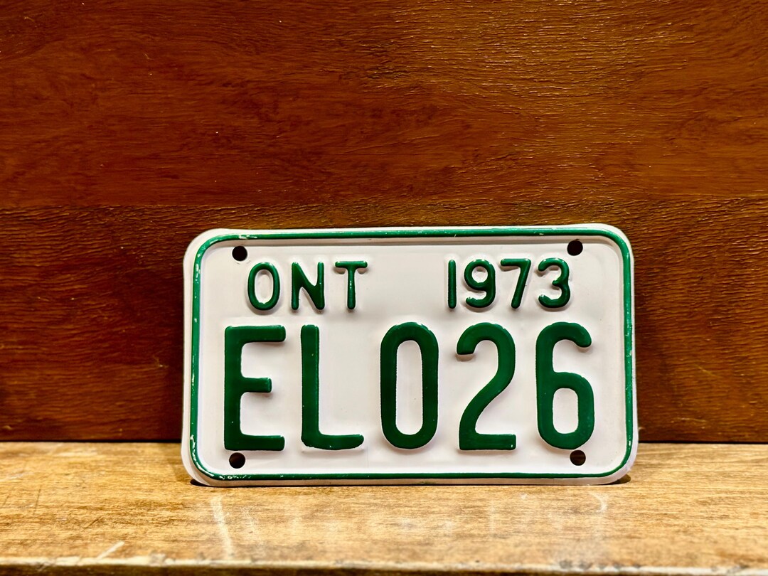 1973 Ontario Snowmobile License Plate- No. EL026 - Etsy