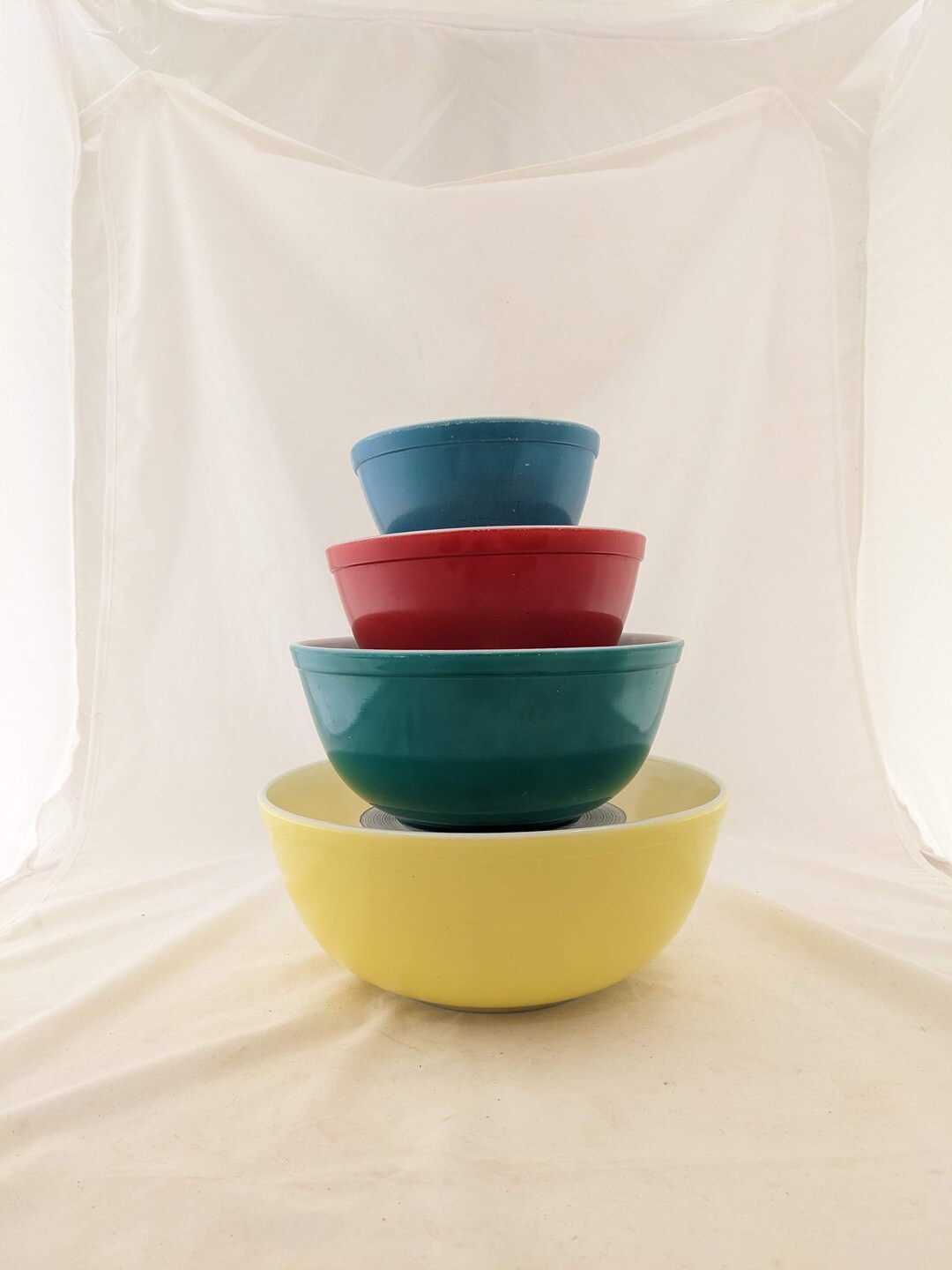 Full Set of Pyrex Primary Colours Mixing Bowls - Etsy