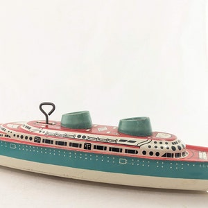 1940s Wolverine Tin Lithograph Wind up Ocean Liner Ship Toy - Etsy