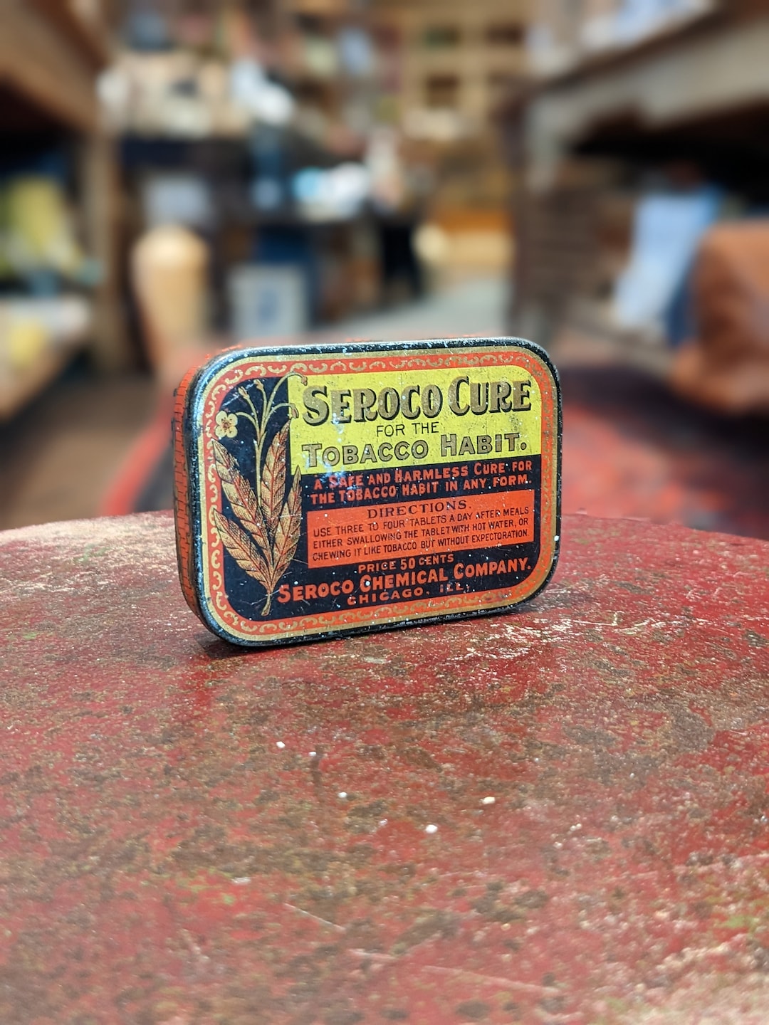 Vintage Seroco Cure- Quit Smoking Tobacco Tin - Etsy