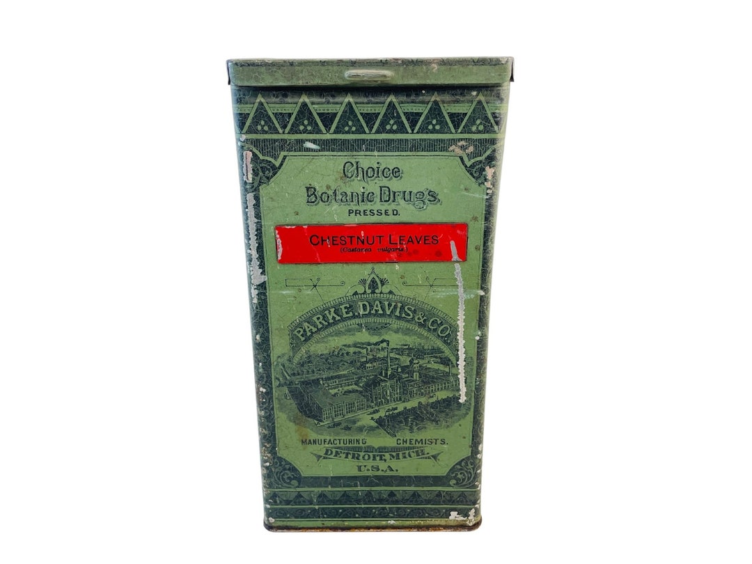 Antique Parke Davis & Co. Botanic Drugs Tin - Etsy