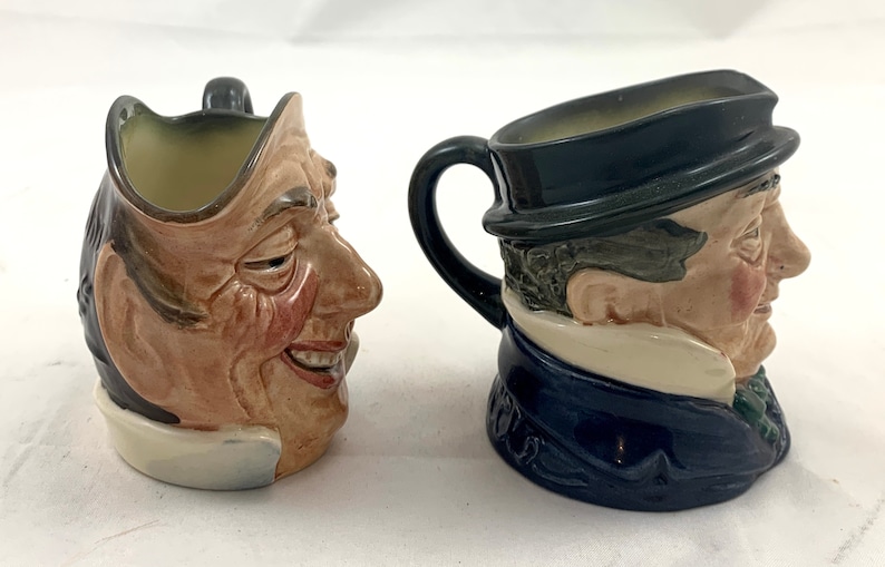 Vintage Royal Doulton Small Toby Jugs - Farmer John & Captain Cuttle - Etsy