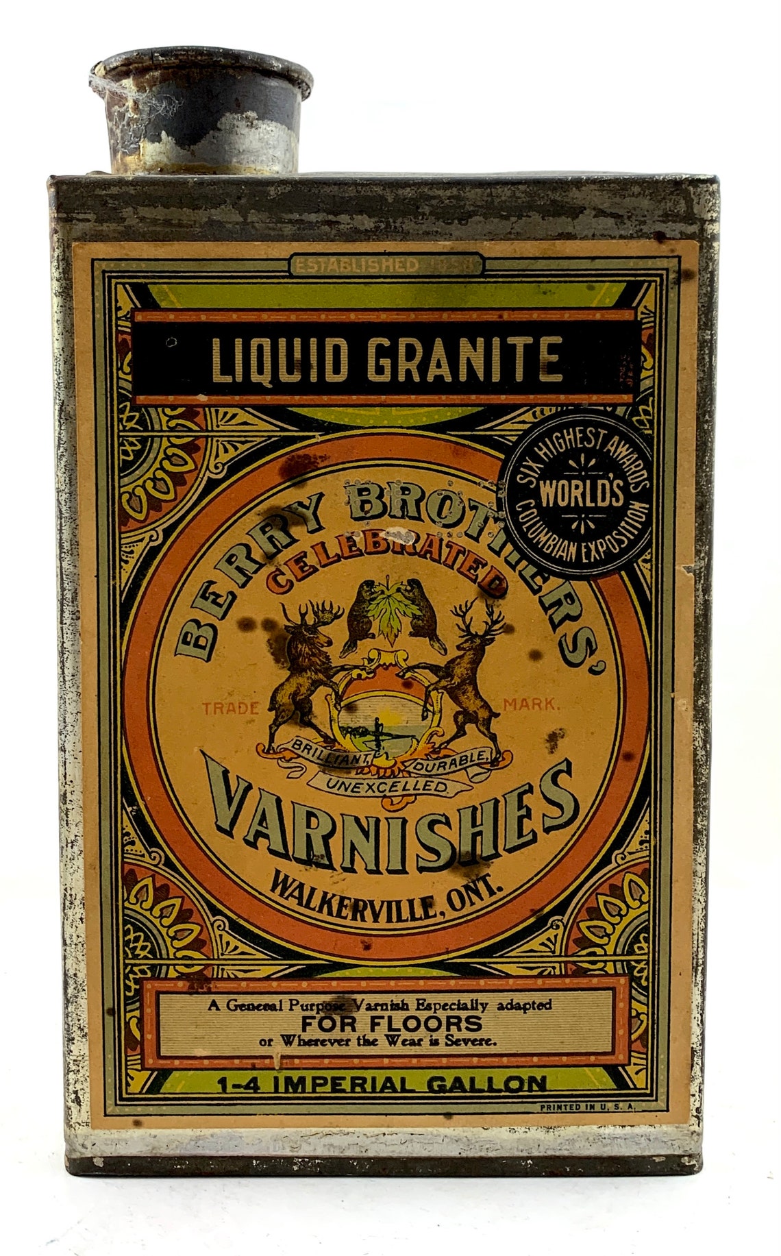 Antique Rare Berry Brothers Varnishes Tin - Etsy