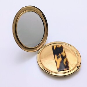 Large German Embroidered Powder Compact With Comb, Collectable, Mid ...