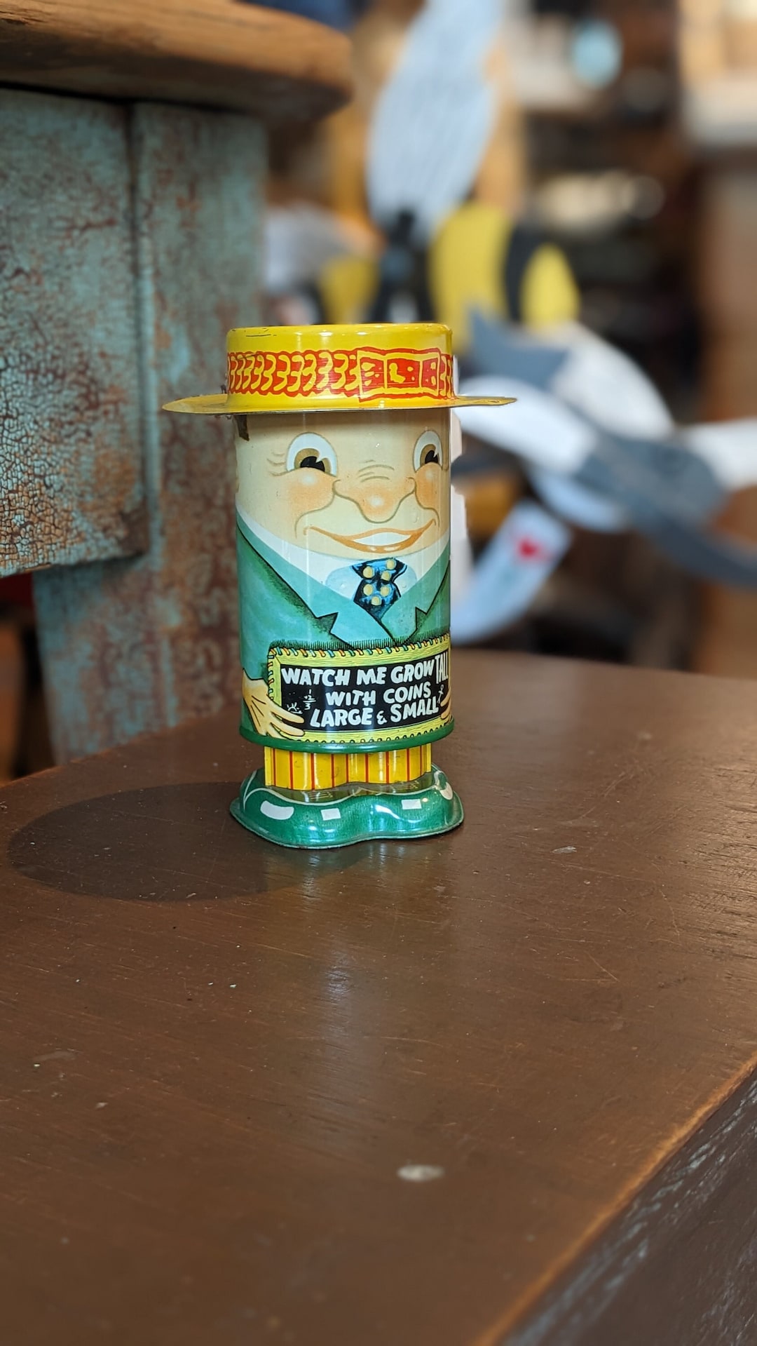 Watch Me Grow Tin Lithographed Bank, Vintage, Piggy Bank, Children's ...