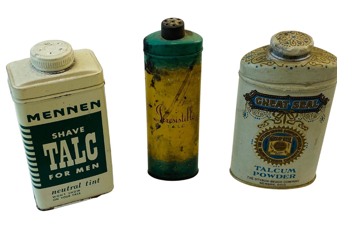 Vintage Talcum Powder Tins Advertisement (set of 3) - Etsy
