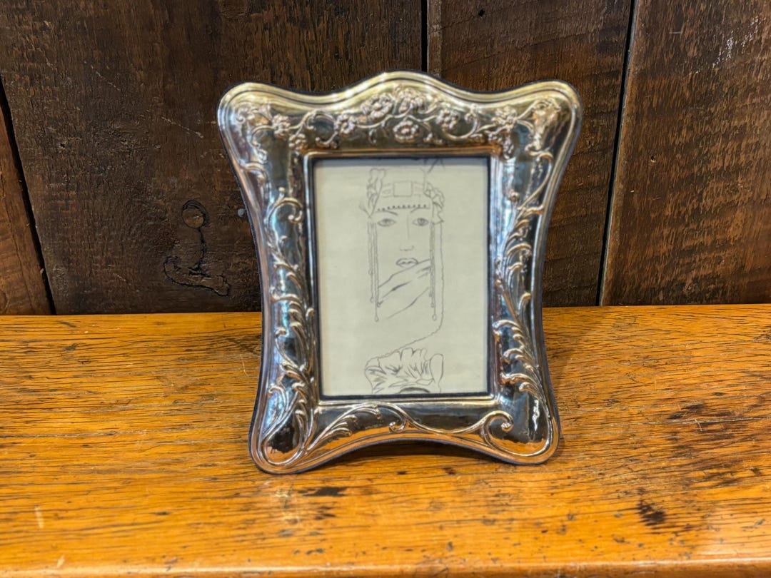Embossed Silver Plate Tabletop Picture Frame Made in Italy - Etsy