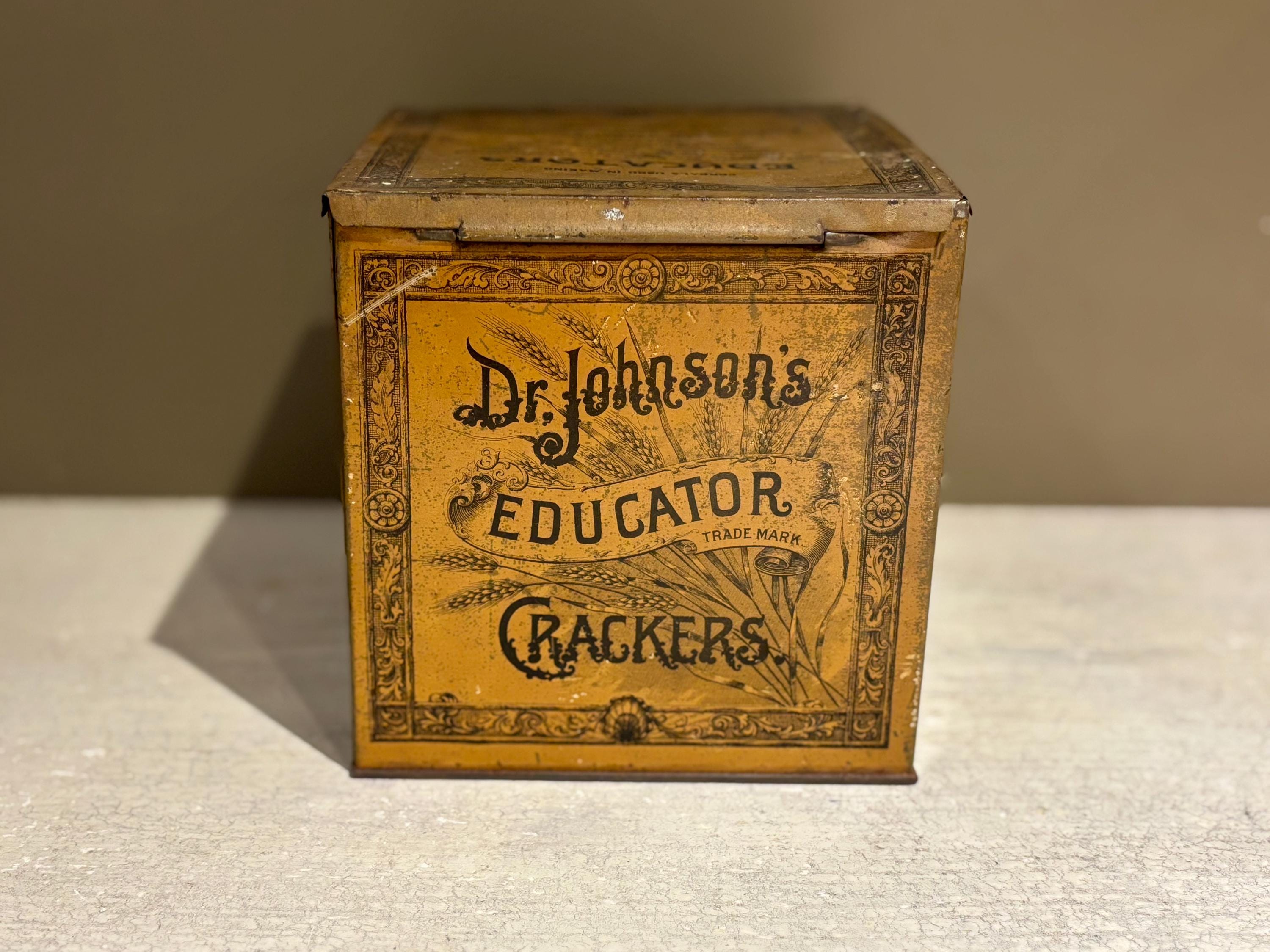 Early Dr. Johnson Educators Cracker Tin - Etsy