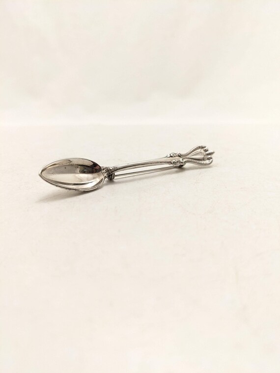Vintage Spoon Shaped Lapel Pin - Gem