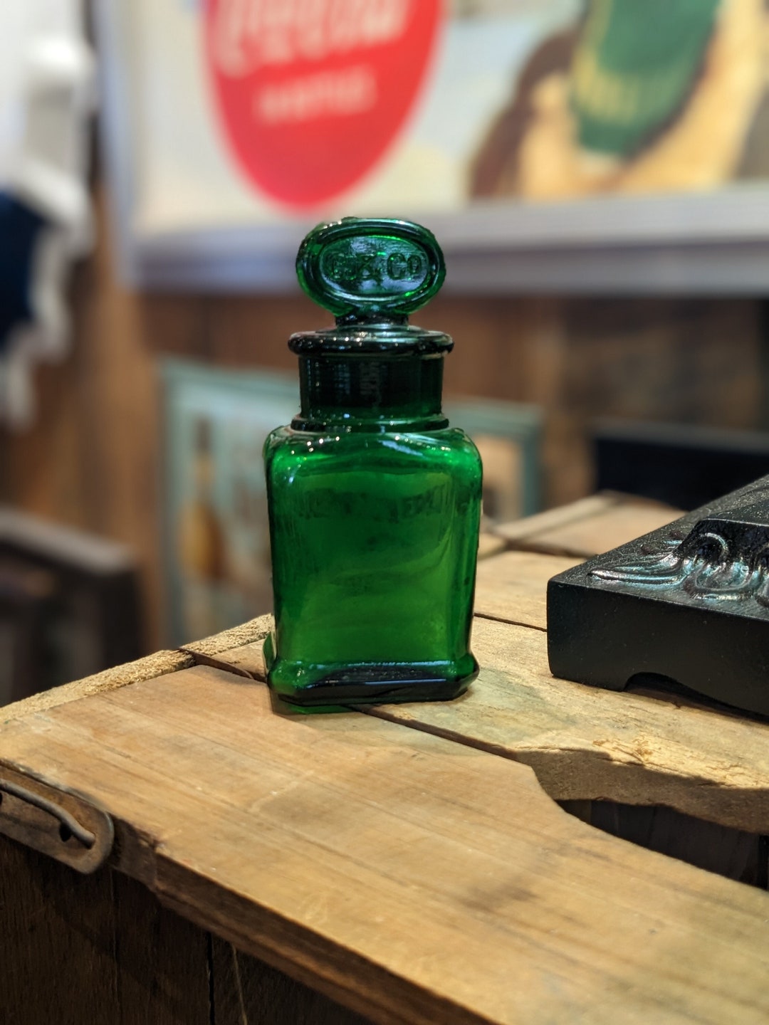 C.1890's Colgate & Co. Smelling Salts Bottle- Emerald Green - Etsy