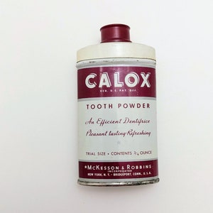 Vintage Calox Tooth Powder Tin - Etsy