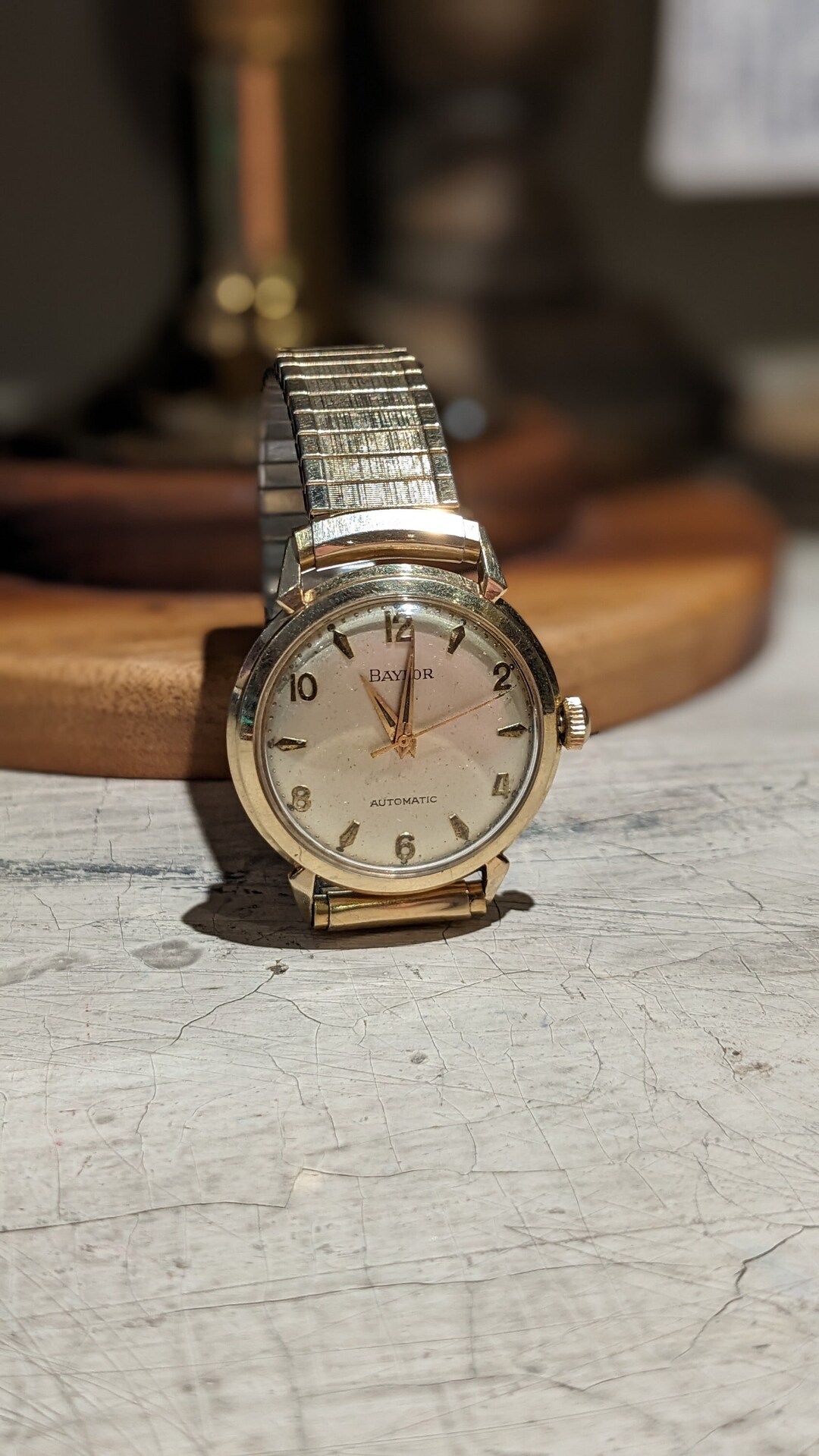 Vintage 14KT Gold Baylor Automatic Mens Wrist Watch- Working ...