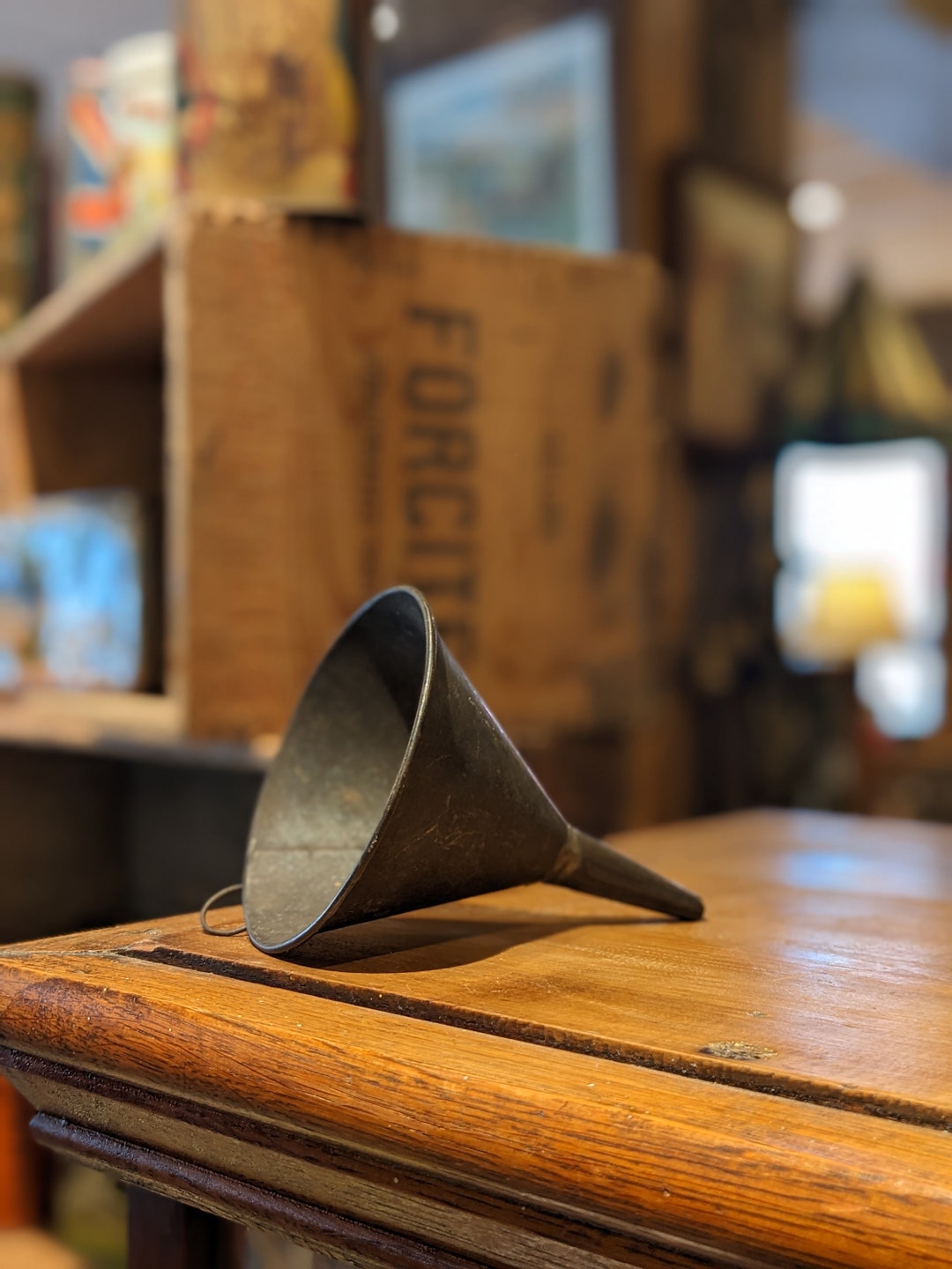 Small Metal Funnel W/ Eye Ring Hook - Etsy