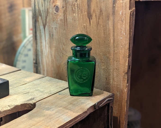 C.1890's Colgate & Co. Smelling Salts Bottle- Small Emerald Green - Etsy