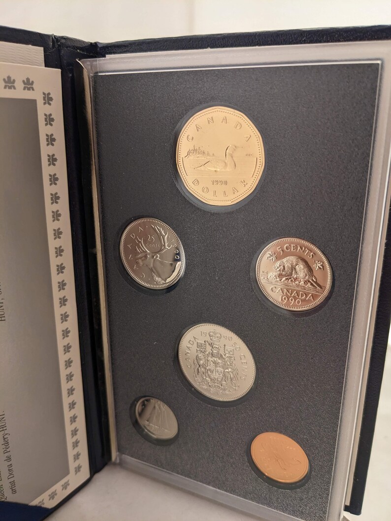 1990 Royal Canadian Mint Specimen Coin Set - Etsy