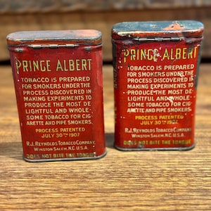 Vintage Prince Albert Pocket Sized Tobacco Tin (set of 2) - Etsy