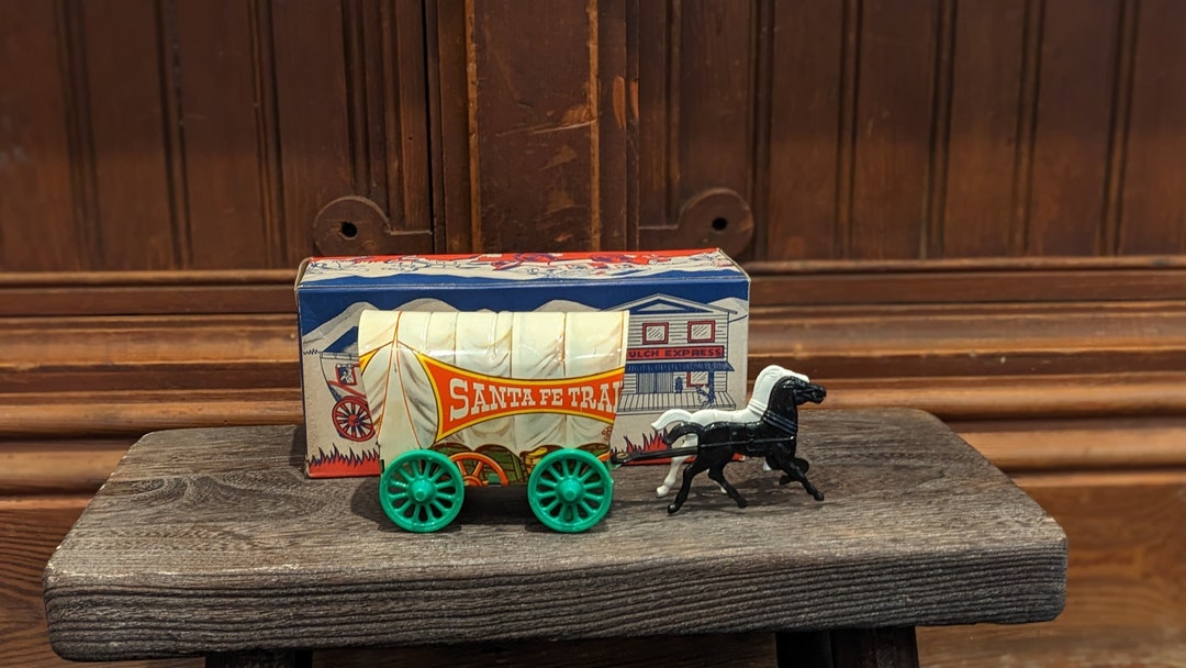 Vintage US Metal Toys Covered Wagon in Original Box- NOS - Etsy