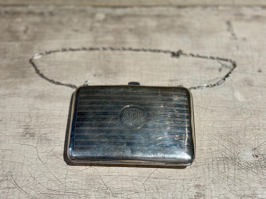 Vintage Sterling Silver Dance Purse With Script Monogram - Etsy