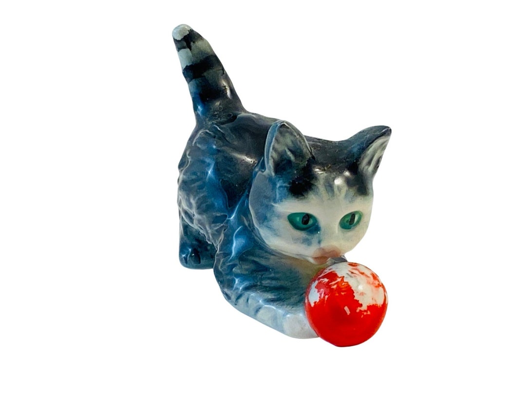 Vintage Goebel Cat Figurine With Ball West Germany C.1950s - Etsy