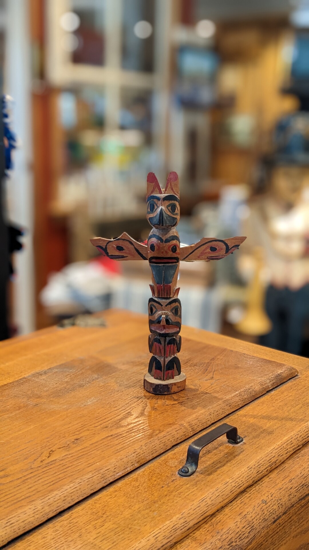 Vintage Small Western Canadian Native Totem Pole, Collectable ...