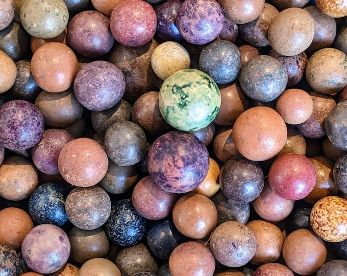 Antique Clay Marbles Various Colours (set of 25) - Pack A - Etsy