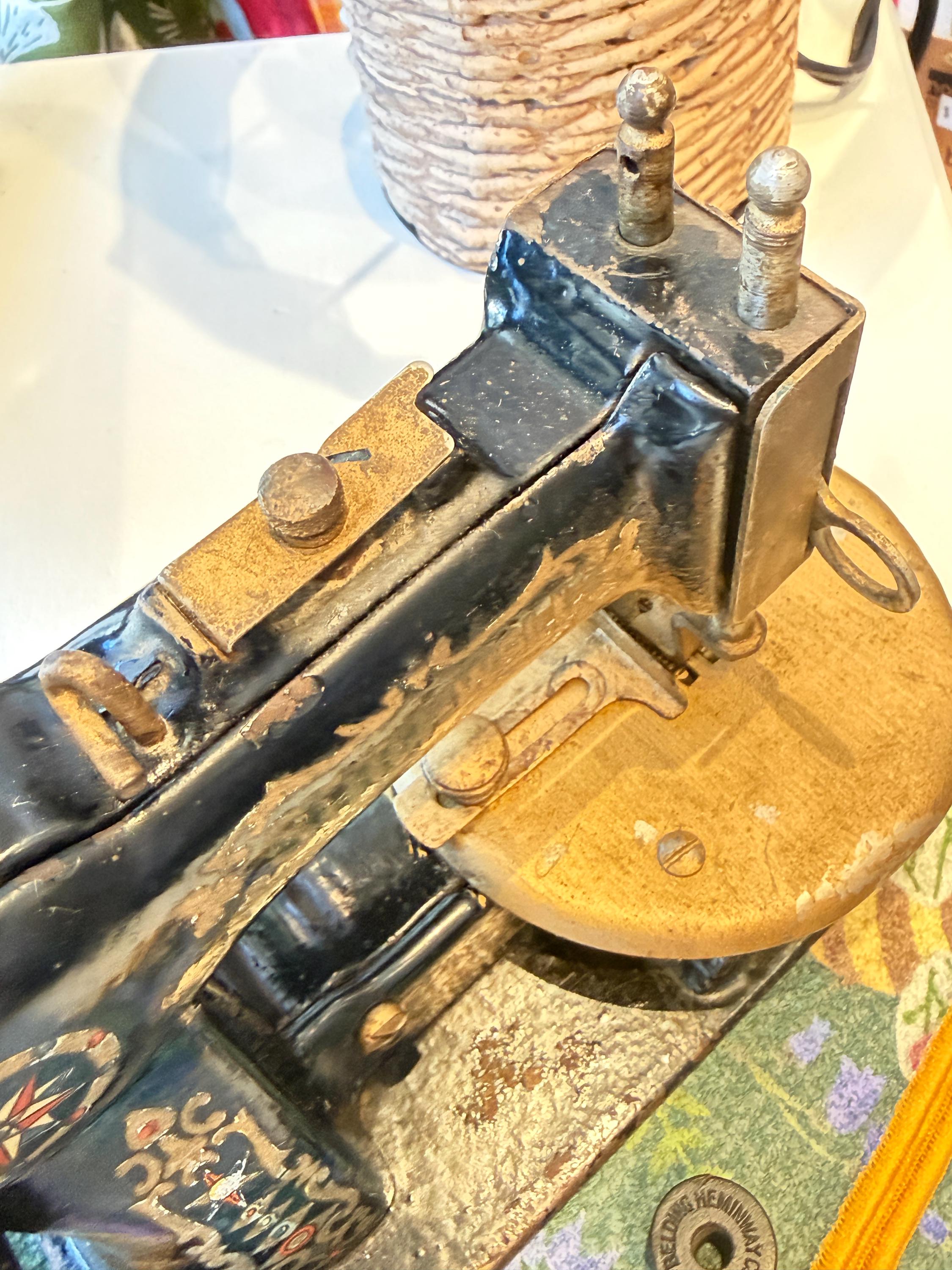 1920’s Stitchwell Child’s Sewing Machine – Cast Iron Toy – Missing Wood ...