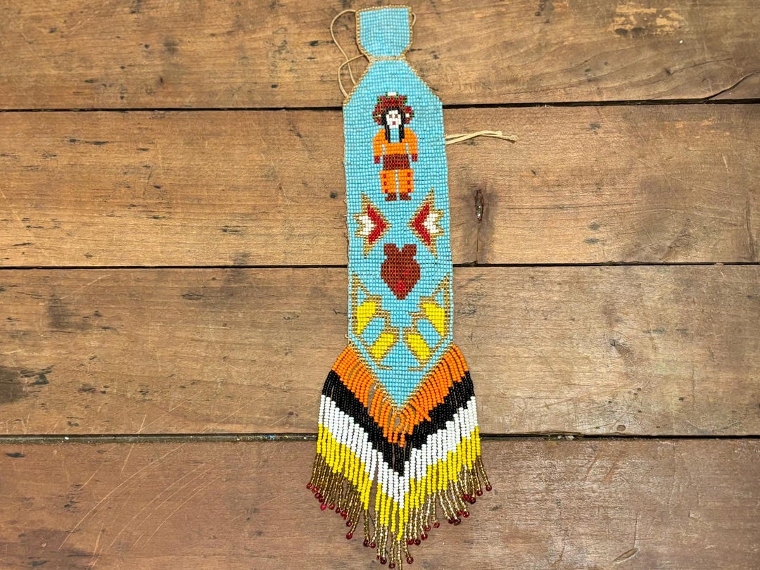 Vintage 1940s First Nations Beaded Necktie for a Child - Etsy