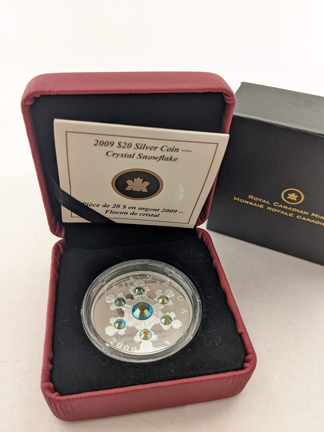 20 Dollar (CAD) Silver Coin Crystal Snowflake C. 2009 - Etsy