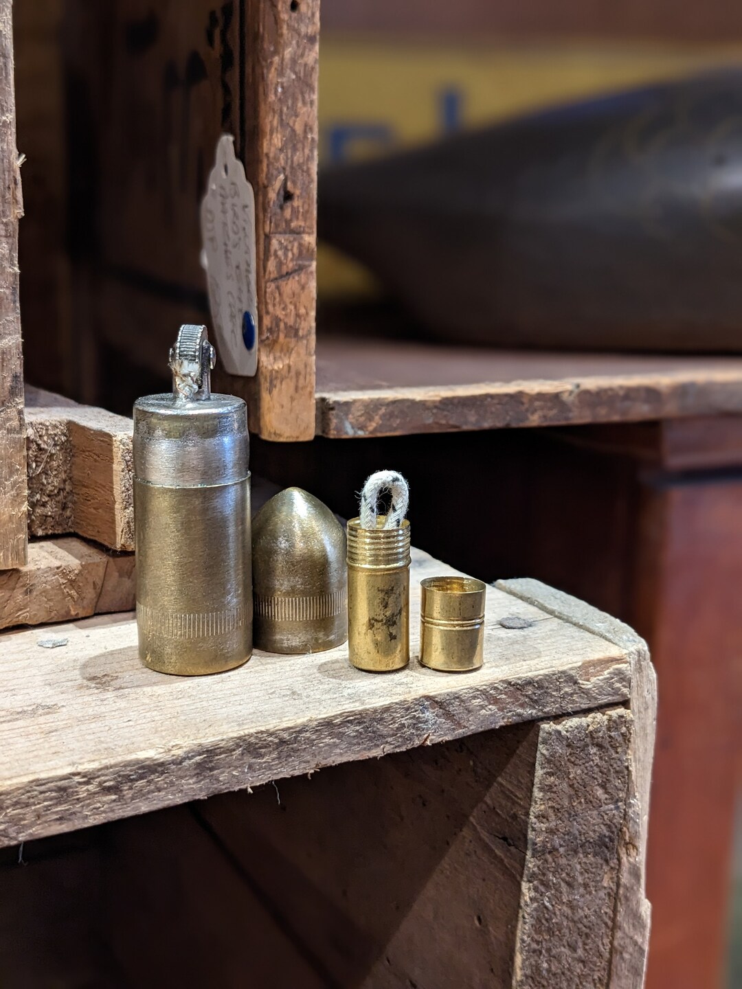 WWI Aristocrat Canadian Made Bullet Lighter W/ Rare Brass Wick Holder ...