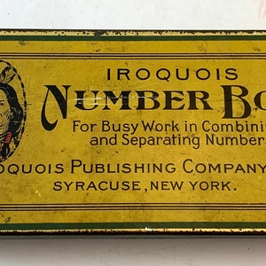 Vintage Iroquois Number Box With Original Contents C. 1920 - Etsy