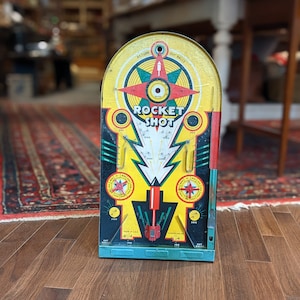 1930's Rocket Shot Pinball Game by Lindstrom- Yellow and Green - Etsy