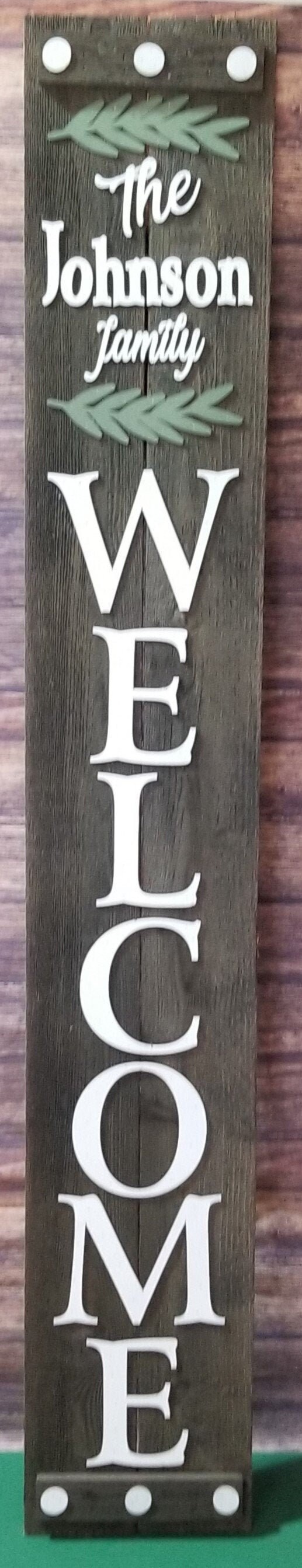 Welcome Family Sign, 6 Ft Porch Sign, Front Porch Signs - Etsy