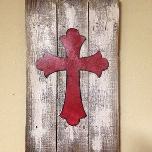 Rustic Cross, Handcrafted Sign, Rustic Decor - Etsy