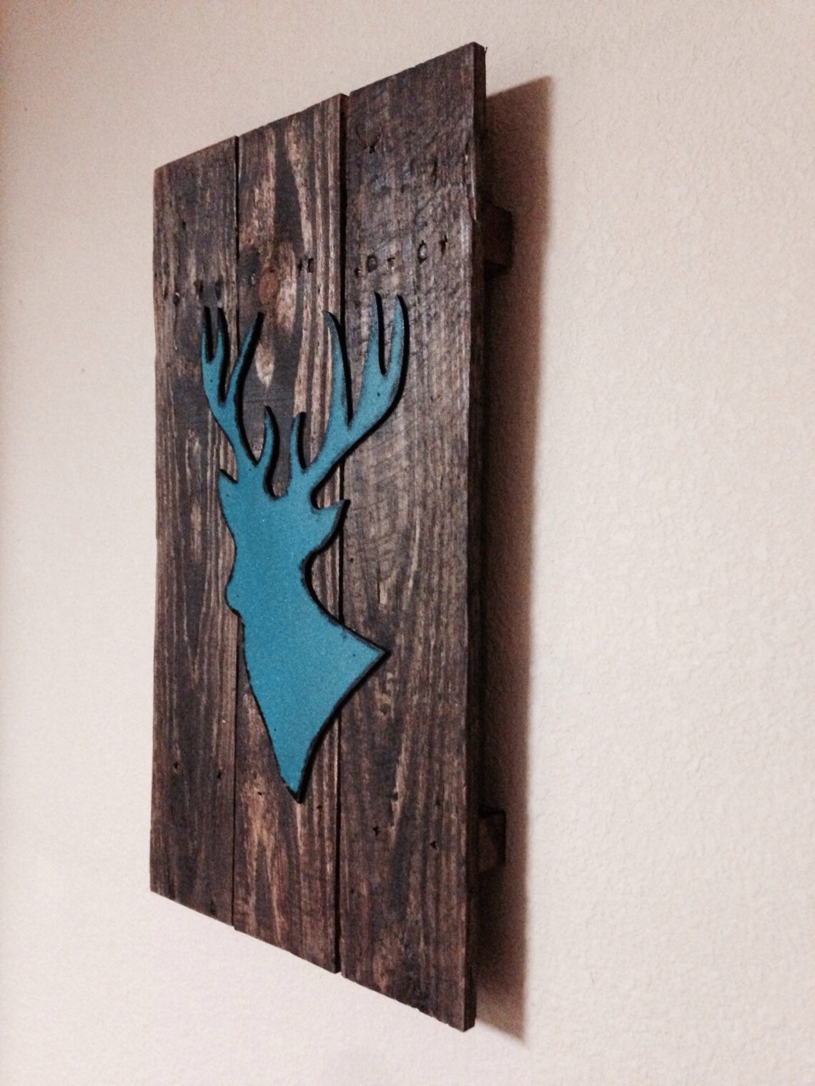 Turquoise Deer Head Rustic Deer Head Rustic Decor Buck - Etsy