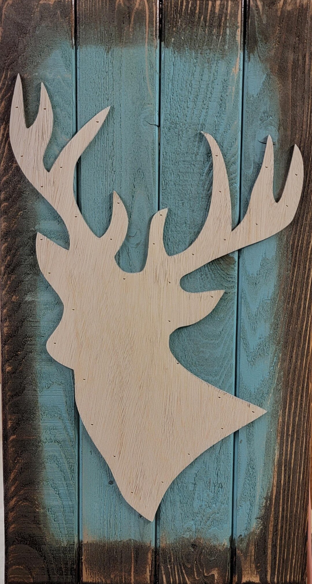Rustic Deer Head Deer Head Sign Rustic Decor Deer Art - Etsy