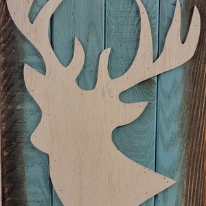 Rustic Deer Head Deer Head Sign Rustic Decor Deer Art - Etsy