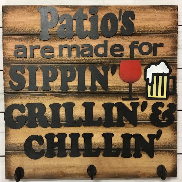 Grillin and Chillin Sign - Etsy